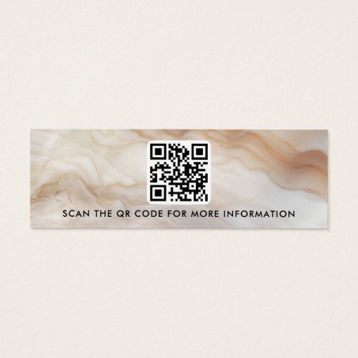 Logo QR code marble look stud earring display card | Zazzle