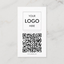 Logo QR Code Minimalist Professional Business Card | Zazzle