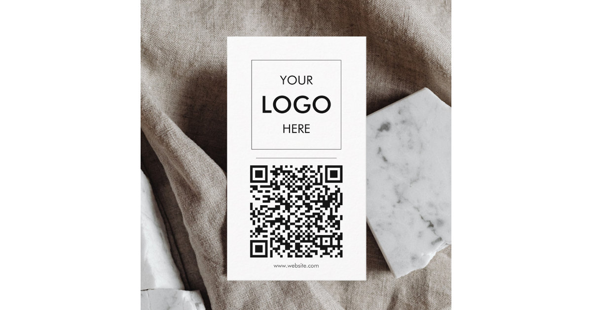 Logo QR Code Minimalist Professional Business Card | Zazzle