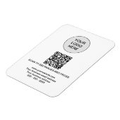 Logo QR Code Modern White Magnet | Zazzle