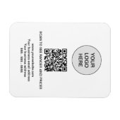 Logo QR Code Modern White Magnet | Zazzle