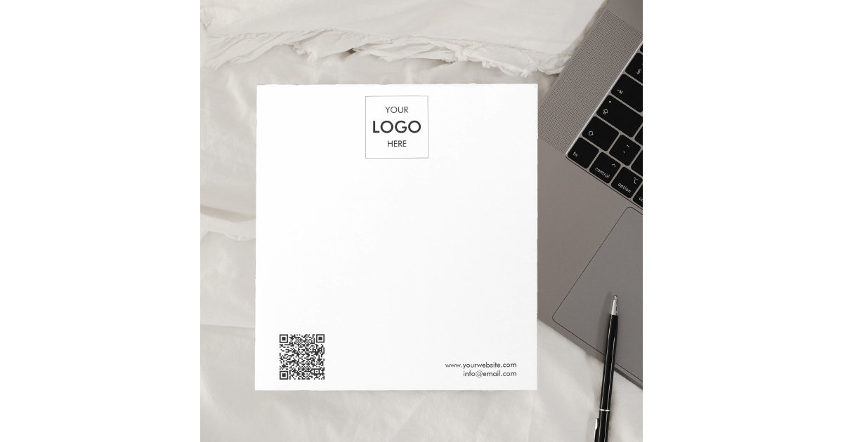 Logo QR Code Simple Notepad | Zazzle