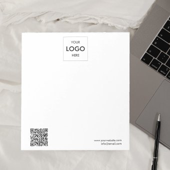 Logo QR Code Simple Notepad | Zazzle