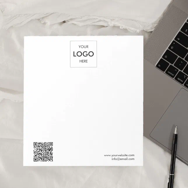 Logo QR Code Simple Notepad | Zazzle