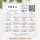 Logo QR Code Spanish 2025 Business Calendar Magnet | Zazzle
