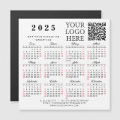 Logo QR Code Spanish 2025 Business Calendar Magnet | Zazzle