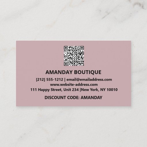 Logo QRCODE 10%OFF Discount Insert Card Blush | Zazzle