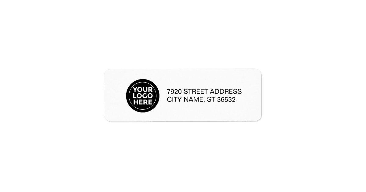 Logo Return Address Labels Minimalist | Zazzle