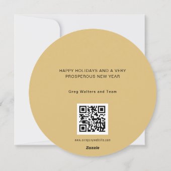 Logo Simple Corporate QR Code Christmas Holiday Card | Zazzle