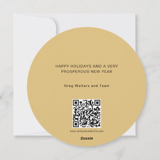 Logo Simple Corporate QR Code Christmas Holiday Card | Zazzle