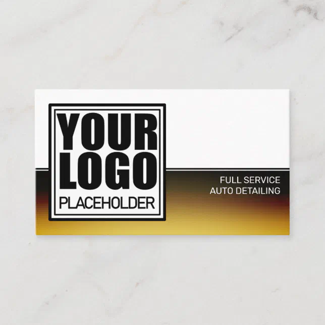 Logo Template Golden Chrome Business Card | Zazzle