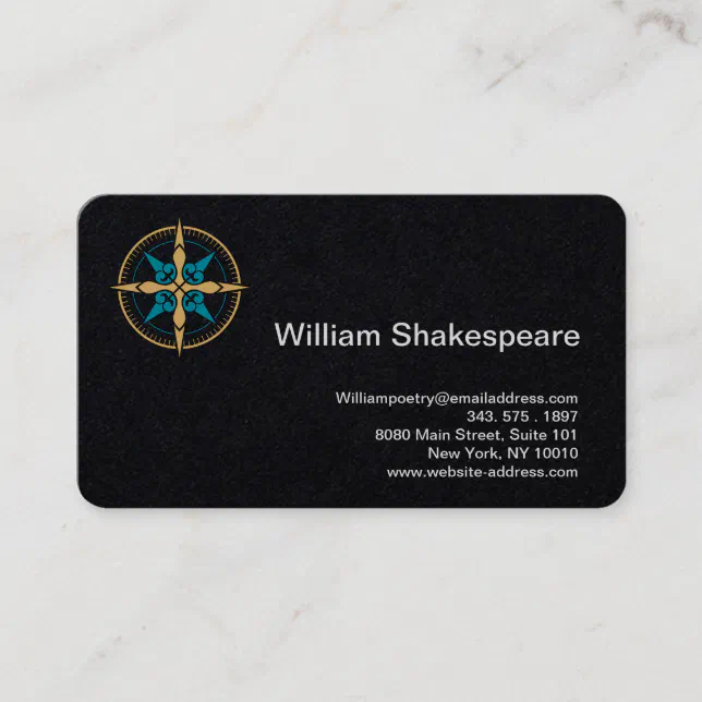 Logo Vintage Compass Business Card | Zazzle
