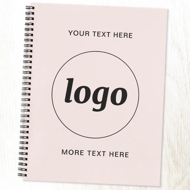 Logo with Text and QR Code Promotional Business Notebook | Zazzle
