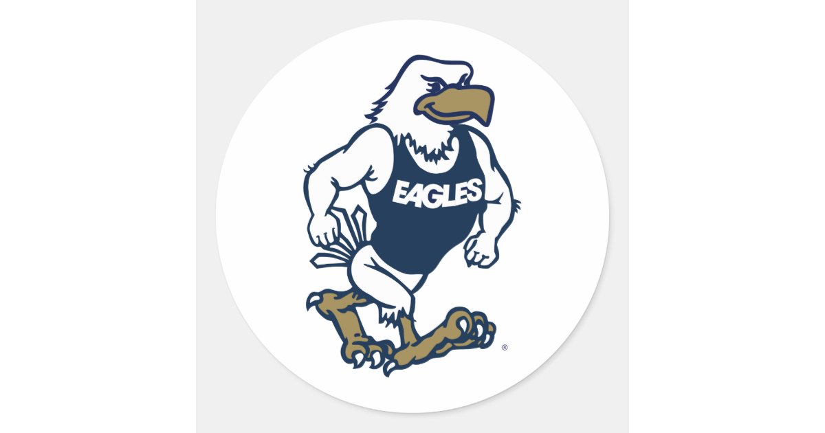 Logos->Strutting Eagle Classic Round Sticker | Zazzle