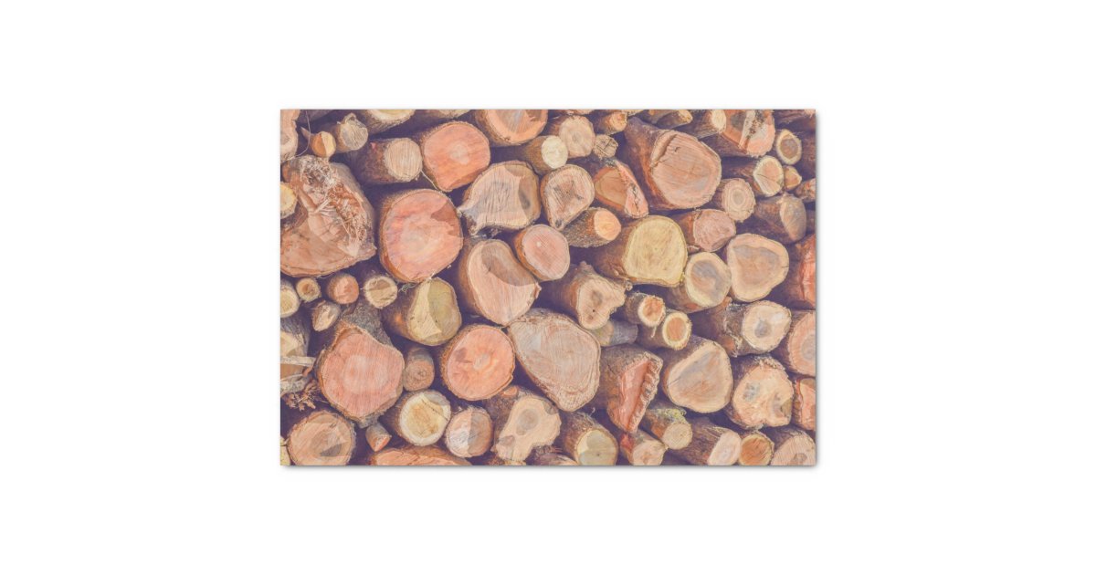 Logs of Wood Tissue Paper | Zazzle
