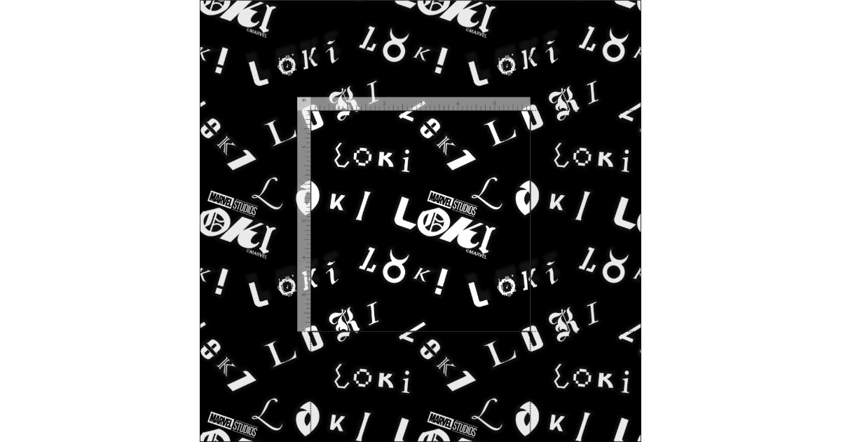 Loki Name Pattern Fabric | Zazzle