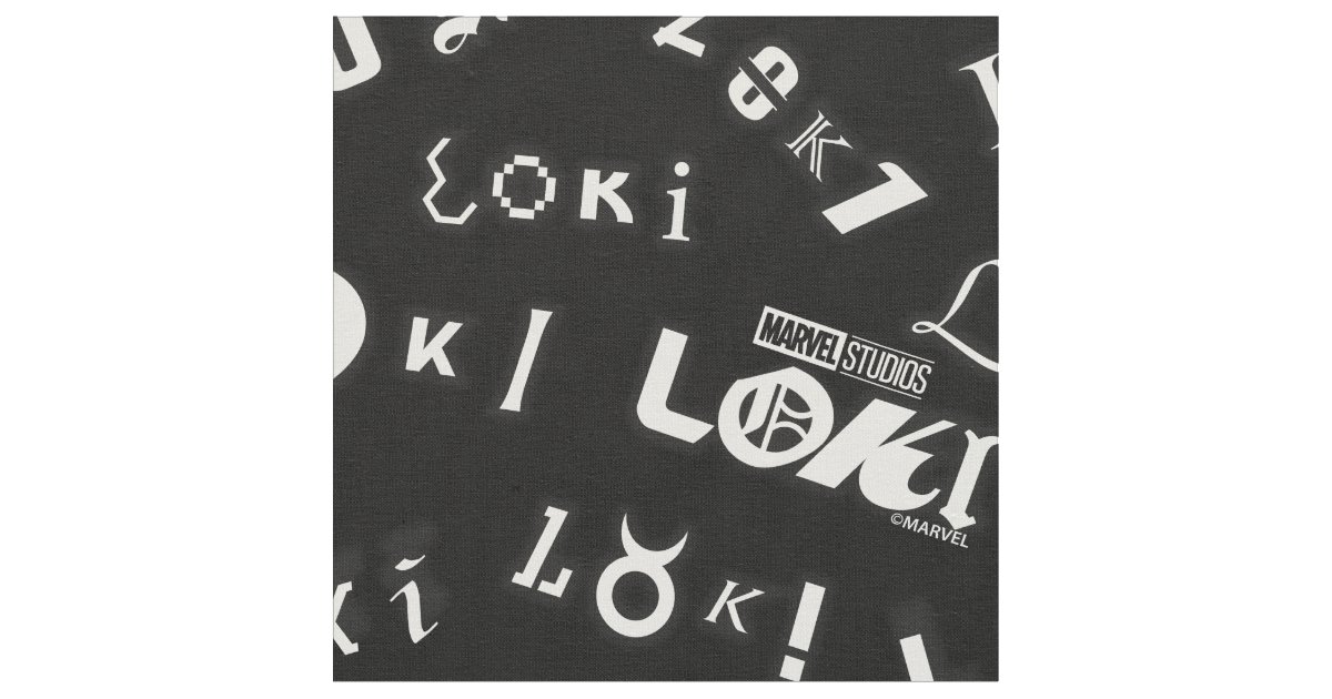 Loki Name Pattern Fabric | Zazzle