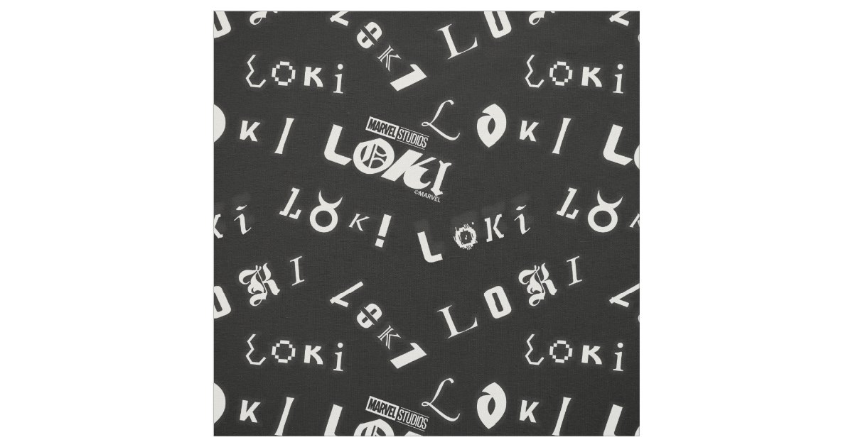 Loki Name Pattern Fabric | Zazzle