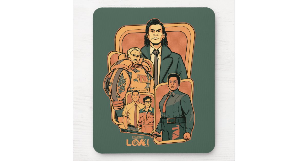Loki Retro Cartoon Character Group Mouse Pad | Zazzle