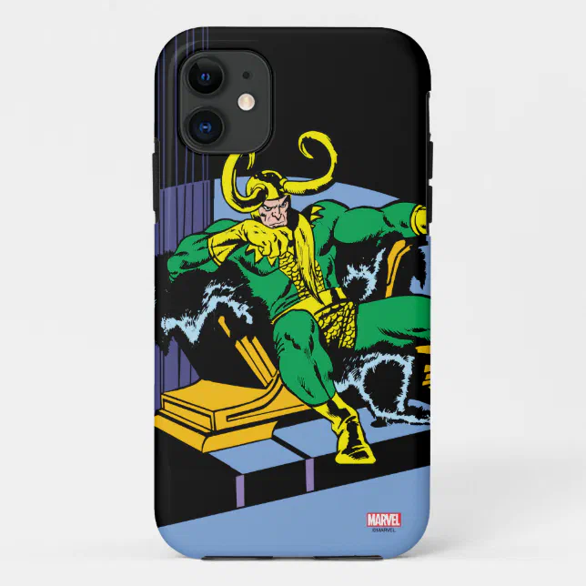 Loki Sitting On Throne Case-Mate iPhone Case | Zazzle