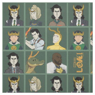 Loki Name Pattern Fabric | Zazzle