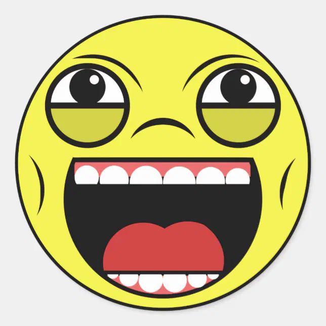 LOL Face Classic Round Sticker | Zazzle