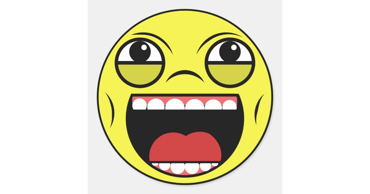 LOL Face Classic Round Sticker | Zazzle