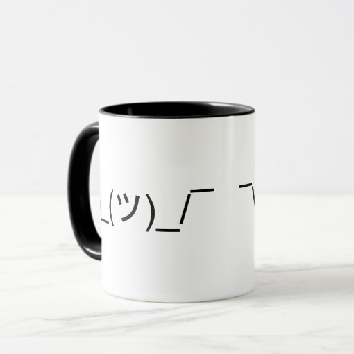 LOL IDK Shrug Emoticon Mug | Zazzle