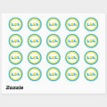 LOL Laugh Out Loud Emoji Blue Yellow Classic Round Sticker | Zazzle
