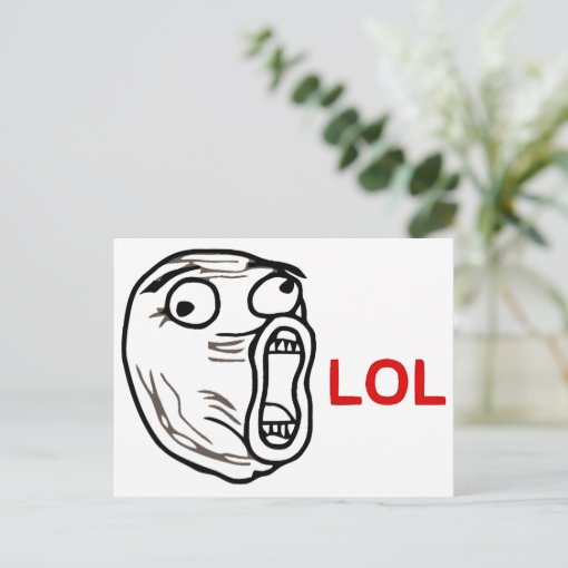 LOL Meme Postcard | Zazzle