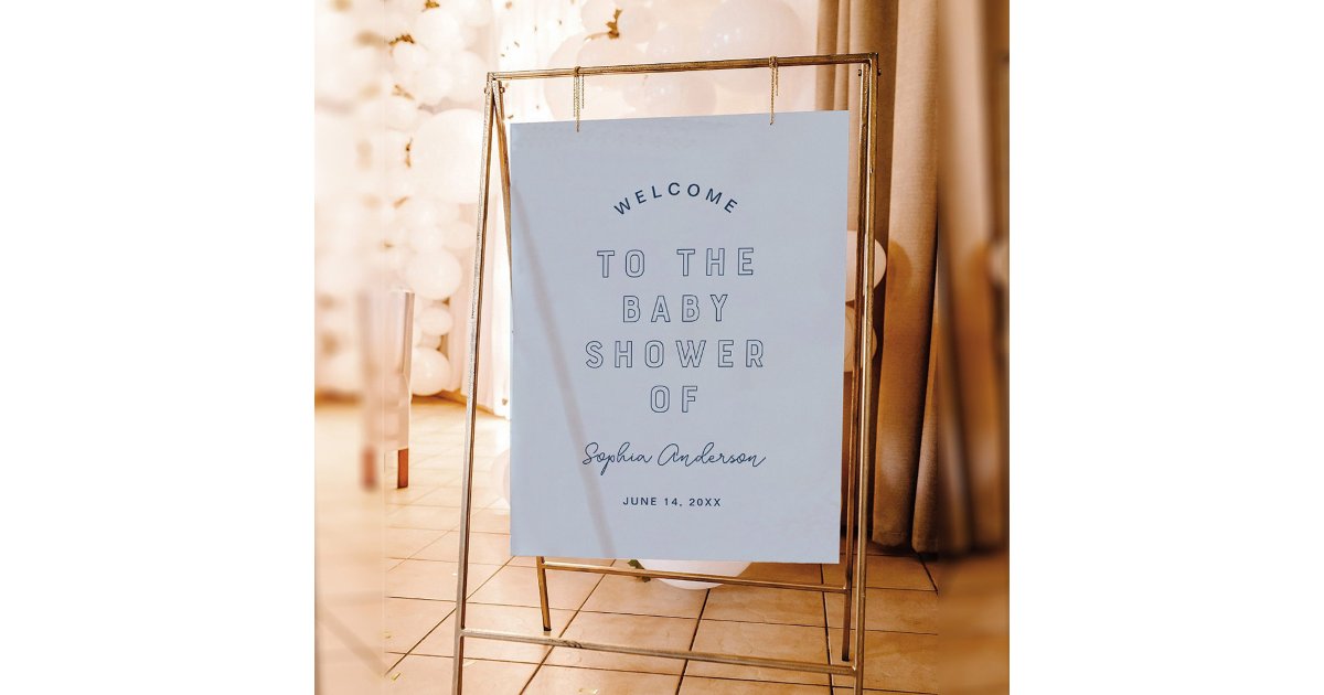 LOLA Baby Shower Welcome Sign - Boy | Zazzle