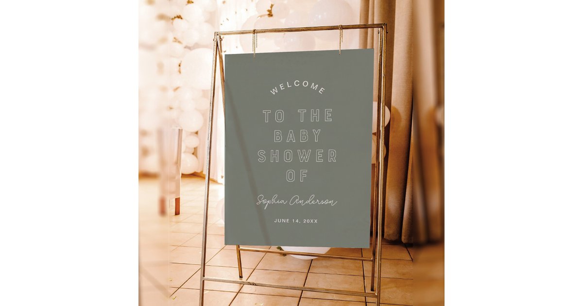 LOLA Baby Shower Welcome Sign - Gender Neutral | Zazzle