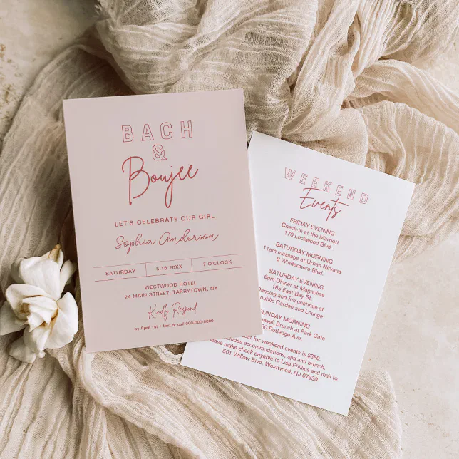 LOLA Bach And Boujee Bachelorette Party Invitation | Zazzle