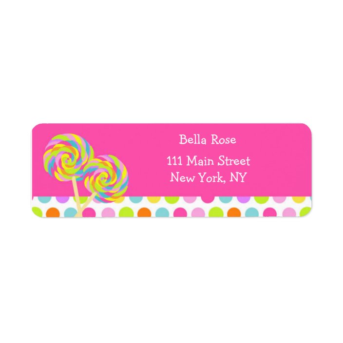Lollipop Address Labels | Zazzle.com