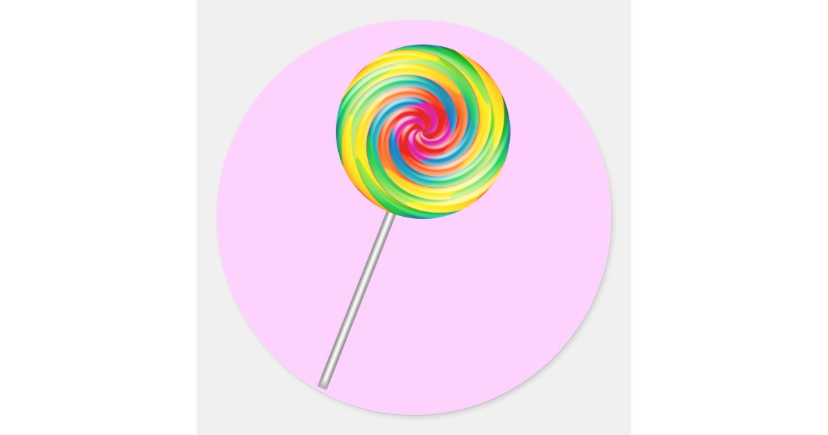 Lollipop Classic Round Sticker | Zazzle