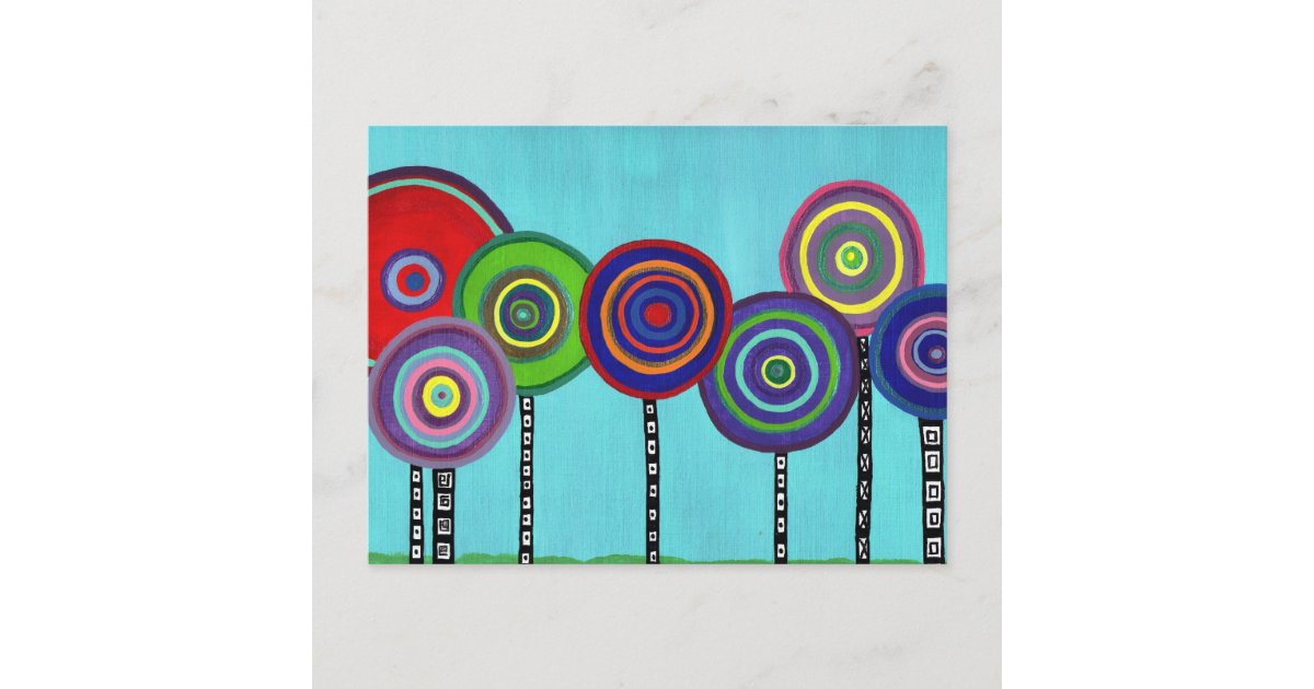 Lollipop Trees Postcard | Zazzle