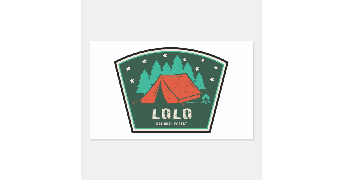 Lolo National Forest Montana Camping Rectangular Sticker | Zazzle