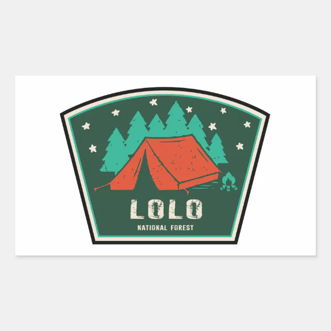 Lolo National Forest Montana Camping Rectangular Sticker | Zazzle