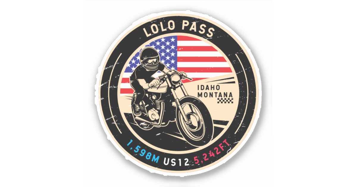 Lolo Pass Idaho Motorcycle Sticker | Zazzle