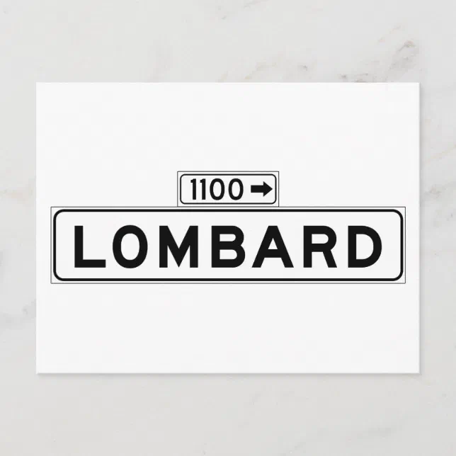 Lombard St., San Francisco Street Sign Postcard | Zazzle