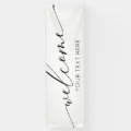 Lona WELCOME black and white Sign banner backdrop | Zazzle