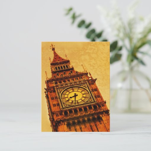 London, Big Ben grunge Postcard | Zazzle