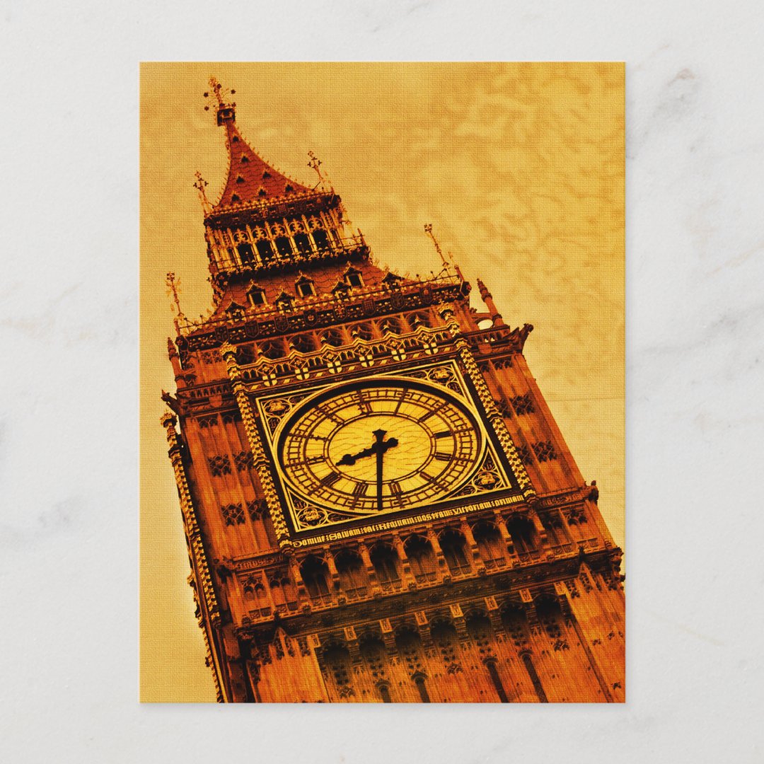 London, Big Ben grunge Postcard | Zazzle