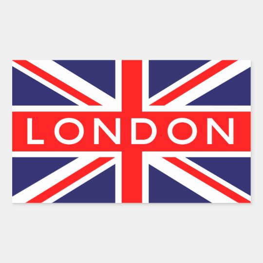 London : British Flag Rectangular Sticker | Zazzle.com
