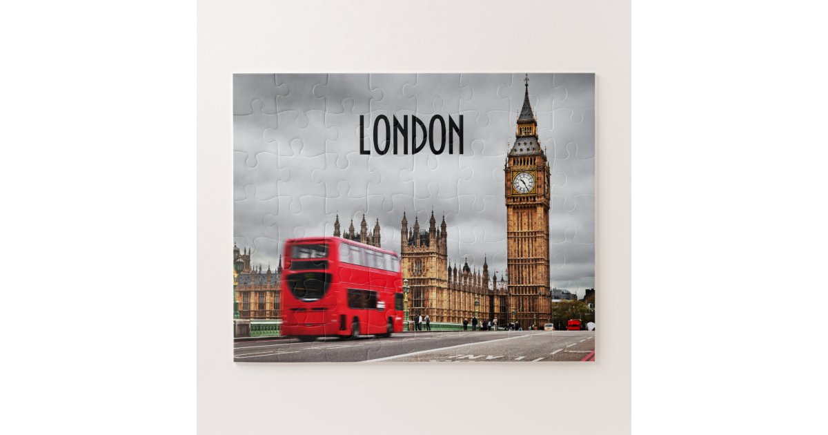 LONDON BUS & BIG BEN JIGSAW PUZZLE | Zazzle