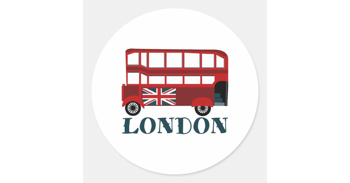 London Bus Classic Round Sticker | Zazzle
