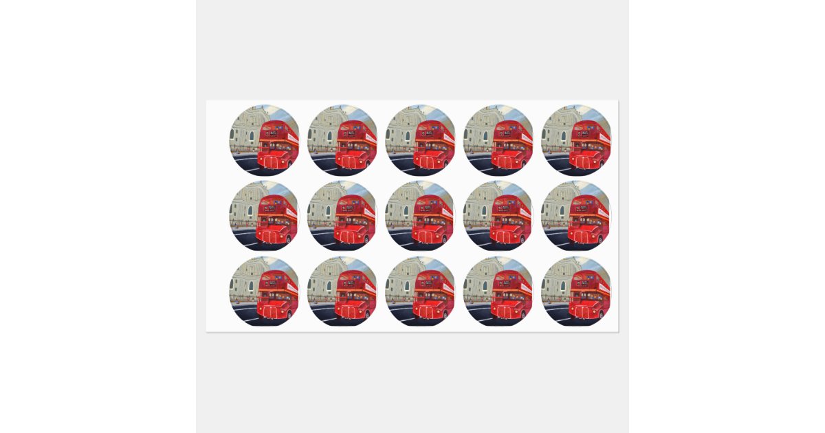 London Bus labels | Zazzle