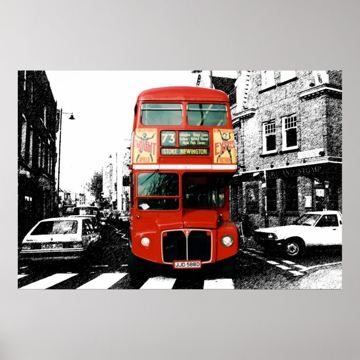 London Bus Poster 5 | Zazzle.com