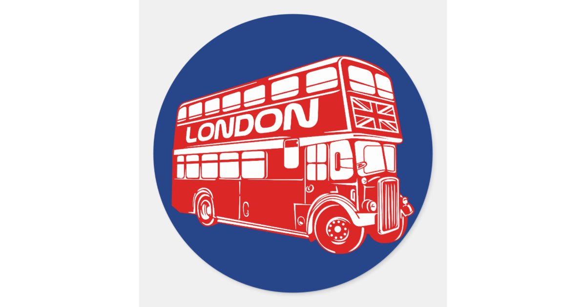 London Bus Sticker | Zazzle