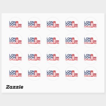 London Calling Classic Round Sticker | Zazzle